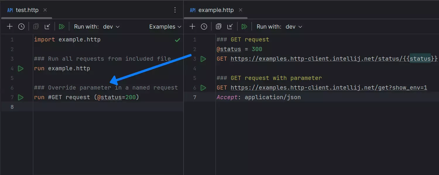 Manage HTTP requests directly in the IDE